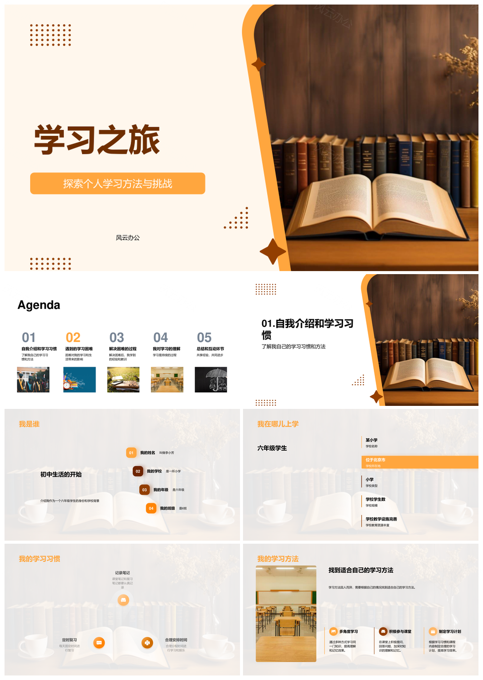 学习之旅与勤练学法PPT模板-学习之旅克难勤练学法计划书PPT模板_风云办公