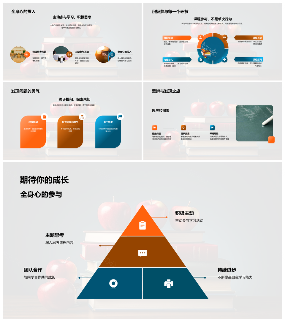 乐学趣课与互动启智PPT模板-乐学趣课互动启智成长拓展PPT模板_风云办公