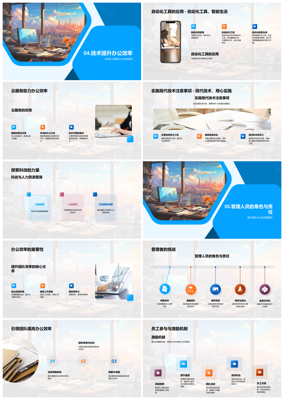 现代技术与管理策略的融合PPT下载-现代技术管理策略提升办公效率PPT模板_风云办公