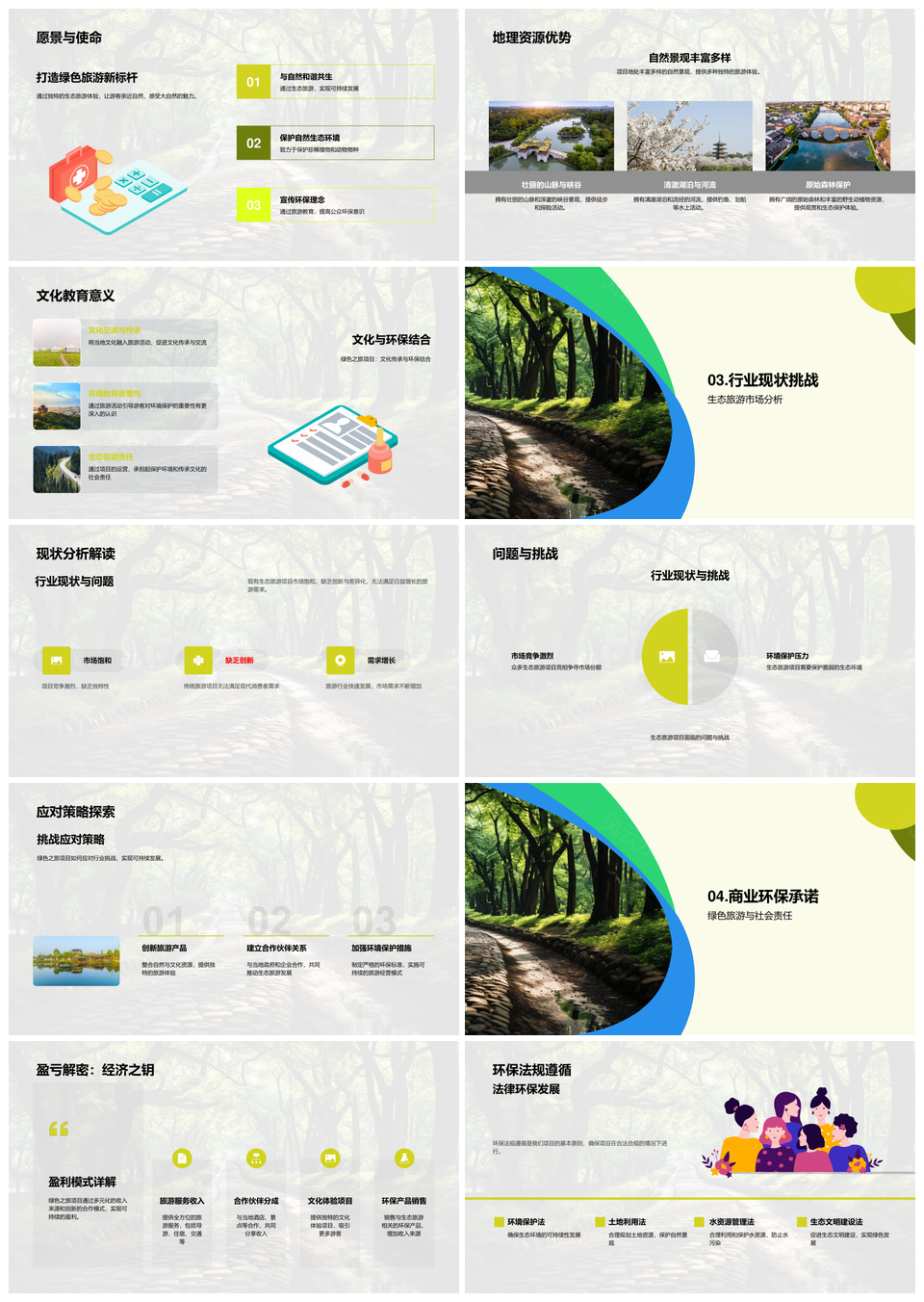 生态旅游的项目实施与运作PPT下载-生态旅游绿色项目创业路演专家析盈利趋势PPT模板_风云办公